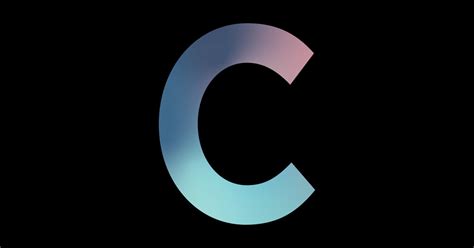 Gradient Letter C Initial Alphabet Monogram C Sticker Teepublic