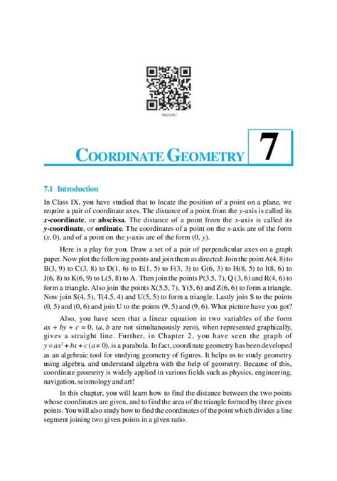 Ncert Book Class 10 Maths Chapter 7 Coordinate Geometry Pdf Aglasem