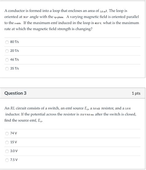 Solved A Conductor Is Formed Into A Loop That Encloses An Chegg