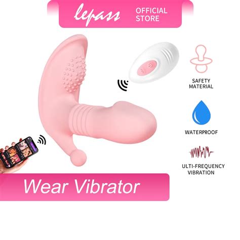 Lepass App Bluetooth Wearing Telescopic Vibrator G Spot Dildo Wireless Sex Toys For Women Female
