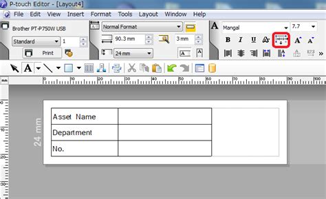 P Touch Editor Create Template