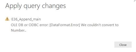 solved merging query faced ole db or odbc error dataform