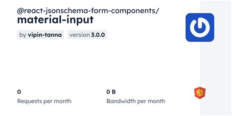 React Jsonschema Form Componentsmaterial Input Cdn By Jsdelivr A Cdn For Npm And Github