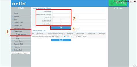 Mở Port NAT Port Modem SCTV Netis N VN Application System