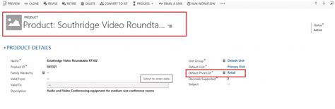 Set Default Price List Field On Product As Read Only In Dynamics Crm Microsoft Dynamics 365
