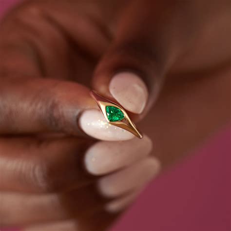 Axis Triangle Cut Emerald Engagement Ring Artemer