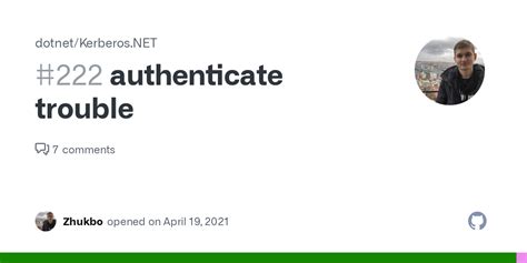 Authenticate Trouble · Issue 222 · Dotnetkerberosnet · Github
