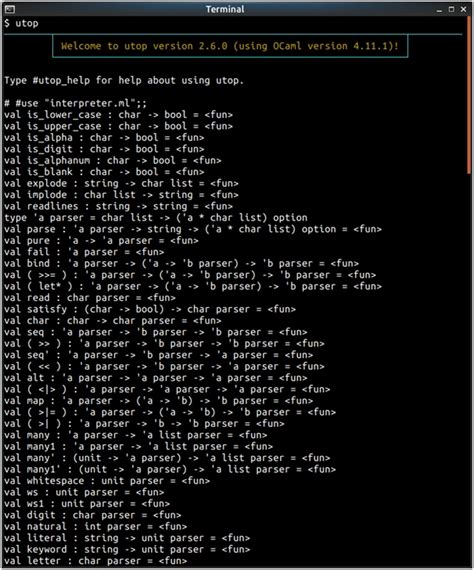 Program To Create Very Simple Interpreter In OCAML Language