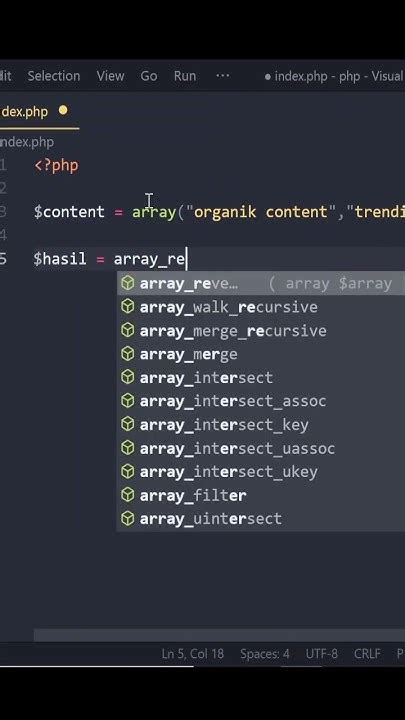 Array Reverse Php Youtube