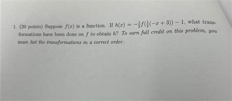 Solved Suppose F X Is A Function If Chegg Com