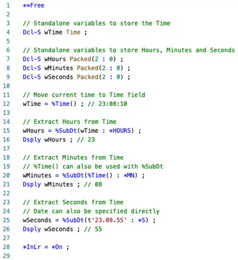 Extract A Portion Of A Datetimetimestamp In Rpgle Ibm I Built On Power