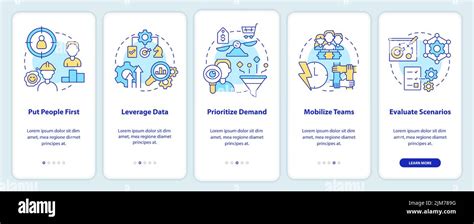 Supply Chain Priorities Onboarding Mobile App Screen Stock Vector Image And Art Alamy