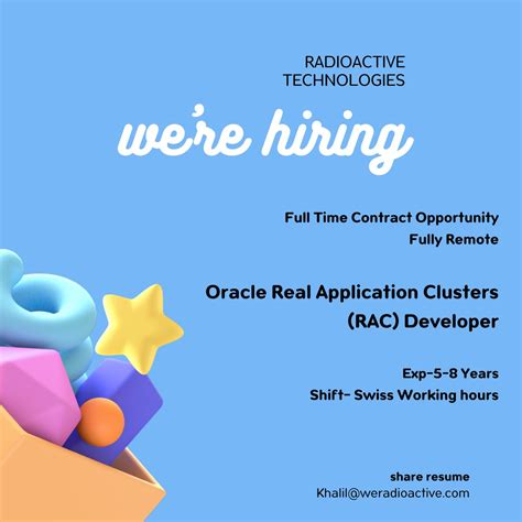 Vinod D On Linkedin Hiring Remotework Share Resume Oracleracdeveloper Highavailability