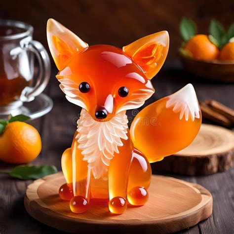 Ai Image Of A Fox Made Of Jelly Stock Illustration Illustration Of