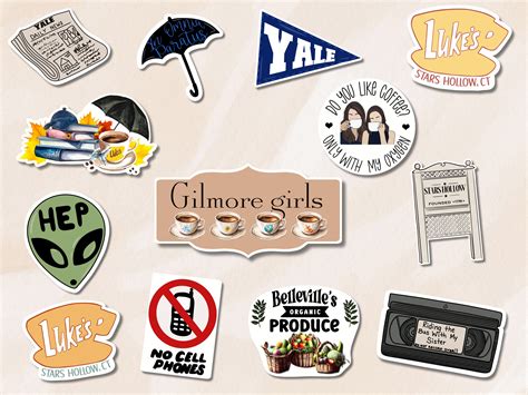 Gilmore Girl Ts For Her Gilmore Girl Sticker Set Aesthetic Lukes
