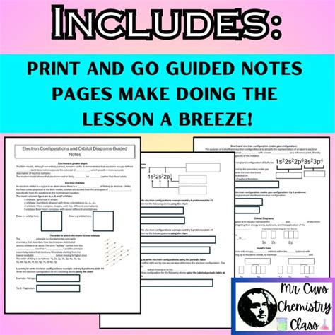 Chemistry Electron Configuration Complete Lesson Worksheet Set Bundle