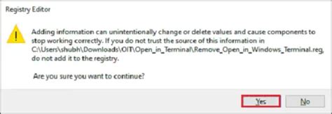 Add Or Remove Open In Windows Terminal From Context Menu