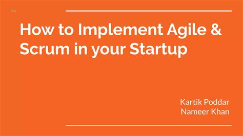How To Implement Agile And Scrum In Your Startup Ppt