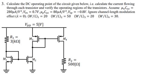 solved 3 calculate the dc operating point of the circuit