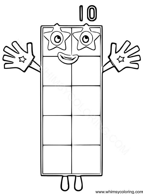 Numberblocks Coloring Pages 10