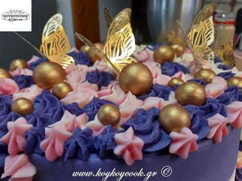 ΤΟΥΡΤΑ ΟΜΠΡΕ ΜΕ ΧΡΥΣΕΣ ΠΕΤΑΛΟΥΔΕΣ Koykoycook