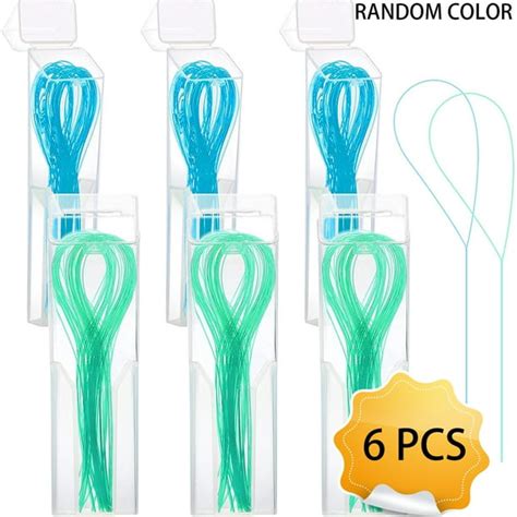 6 Pack Floss Threaders For Bridges Floss Threaders For Braces And Implants Dental Floss