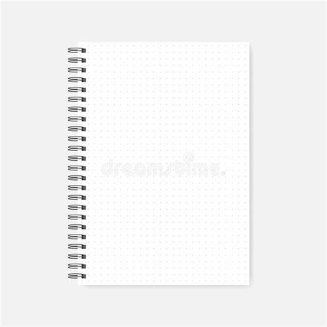 Wire Bound Dot Grid A4 Notepad Spiral Dotted Notebook Mockup Stock