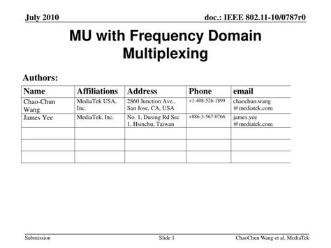 ppt mu with frequency domain multiplexing powerpoint presentation