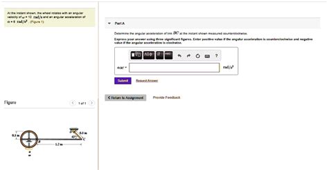 At The Instant Shown The Wheel Rotates With An Angular Velocity Of Ï