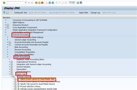 How To Maintain Asset Master Screen Layout In Sap S4 Hana