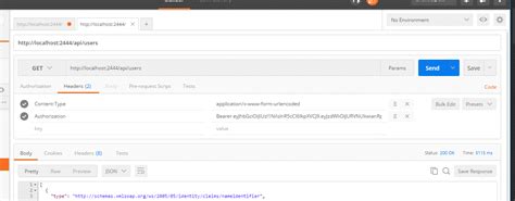 Web Api Sending Bearer Tokens To Web Api Via Postman Stack