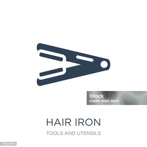 흰색 바탕에 머리 철 아이콘 벡터 머리 철 유행 가득 아이콘 도구와 식기 컬렉션 머리 철 벡터 일러스트 레이 션 가위에 대한