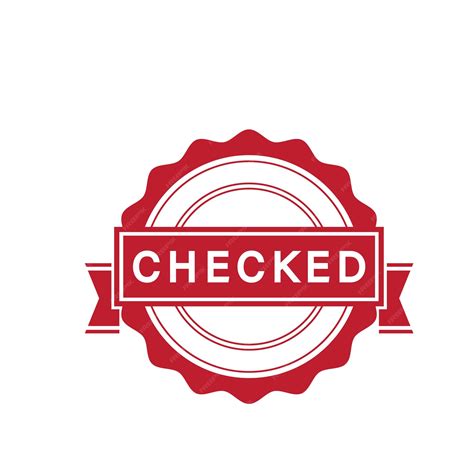 Premium Vector Checked Stamp Rubber Icon Vector Logo Design Template