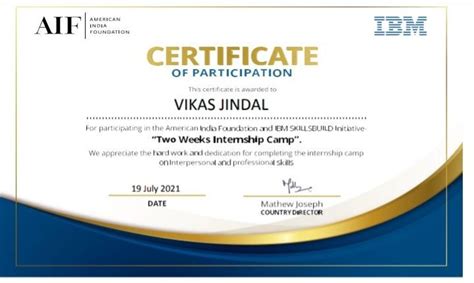 Vikas Jindal On Linkedin Internship Ibmskillsbuild Ibm Aif Kiet