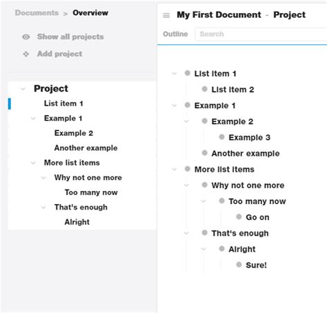 overview pane 🌟features dynalist forum
