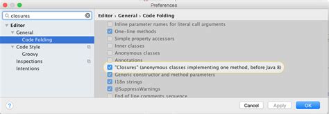 Figure 1 Enable Anonymous Inner Class Code Folding