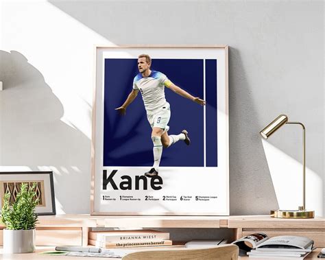 Printable Harry Kane Poster English Forward Soccer Print Teen Room