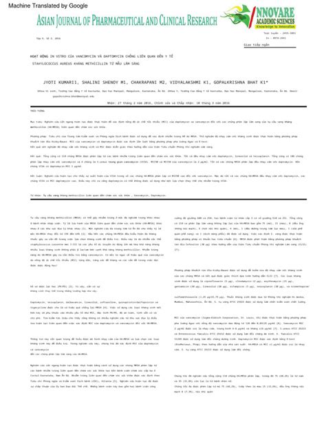 In Vitro C A Vancomycin Và Daptomycin Pdf