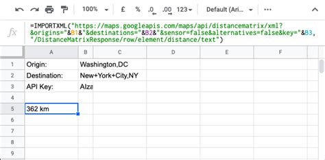 Google Sheets Failing To Parse Distance From Google Distance Matrix API Stack Overflow
