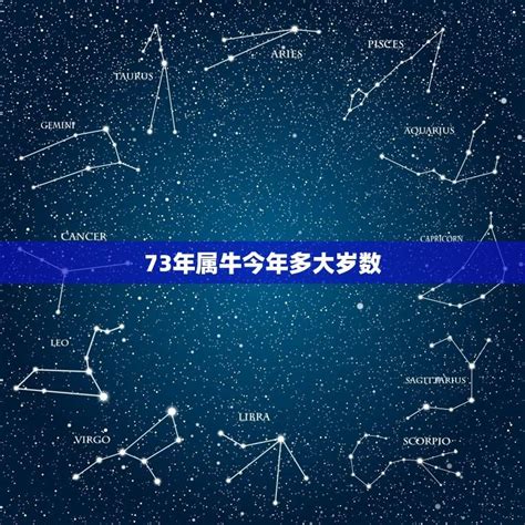 73年属牛今年多大岁数如何计算中国农历生肖年龄