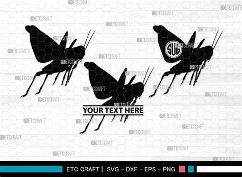 Grasshopper Monogram Grasshopper Svg Graphic By Pixel Elites