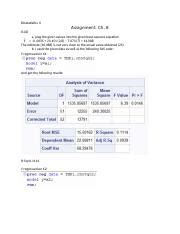 Biostats 2 Ch8 Assignment Docx Biostatistics II Assignment Ch 8 8 02 A Plug The Given