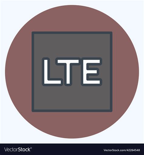 Icon Lte Suitable For Mobile Apps Symbol Color Vector Image