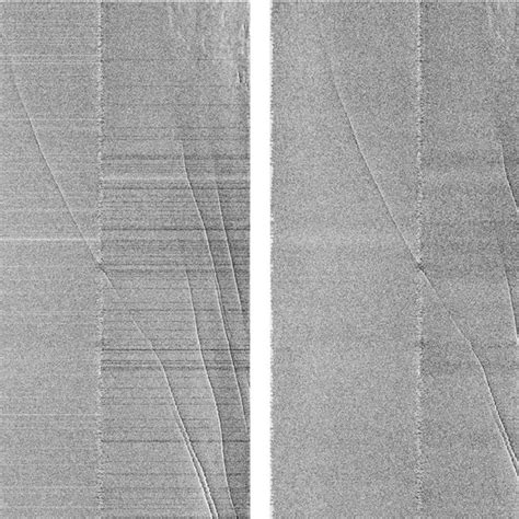 Sidescan Data Before And After Slant Range Correction The Scan Range Download Scientific
