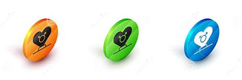 Isometric Gender Icon Isolated On White Background Symbols Of Men And