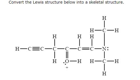 Solved Convert The Lewis Structure Below Into A Skeletal