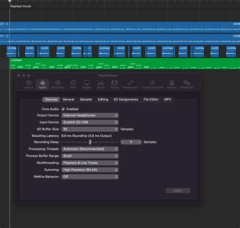 logic pro 10 7 4 crazy latency drum samples breaking up on m1 mini
