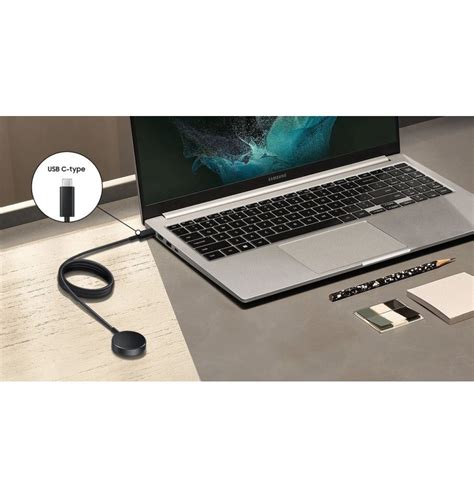 Samsung Galaxy Watch USB C Magnetische Oplaadkabel EP OR Zwart Bulk PhoneMarket Nl
