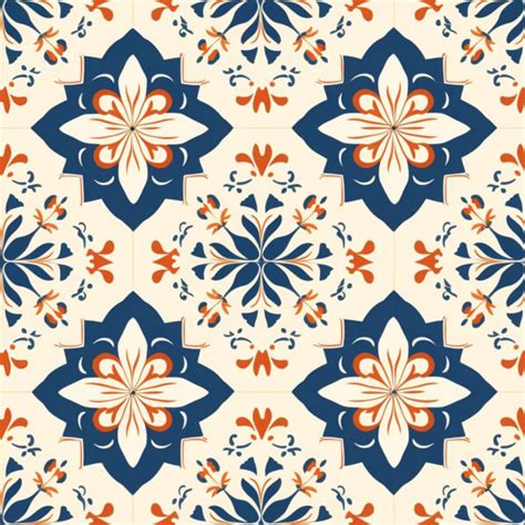 Download Intricate Floral Tile Pattern Patterns Online Creative Fabrica