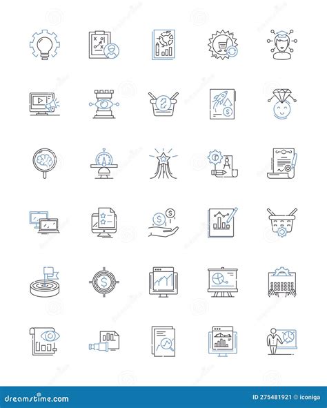 Devising And Creating Line Icons Collection Innovation Design Development Conceptualization